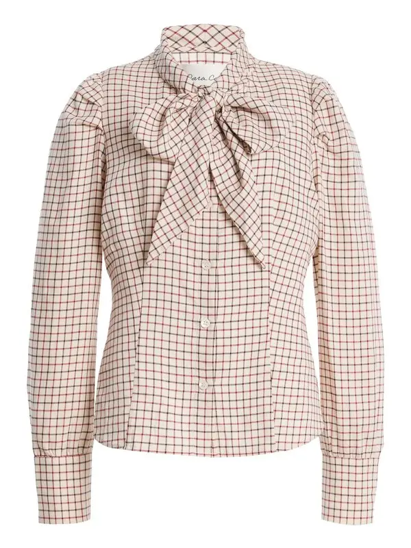 Cara Cara Delmar Cotton-blend Blouse - Plaid