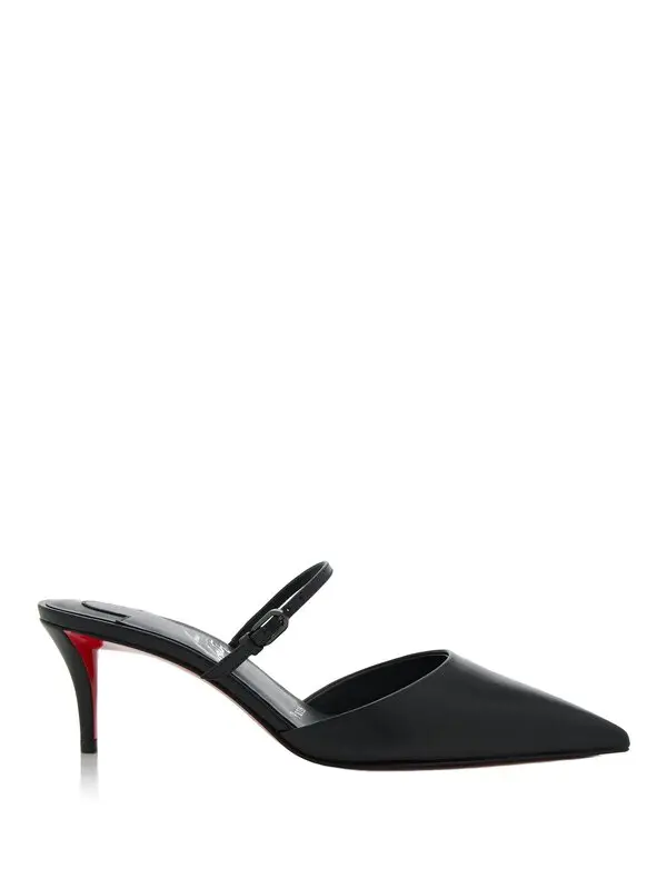 CHRISTIAN LOUBOUTIN Milena 60mm Leather Mules - Black