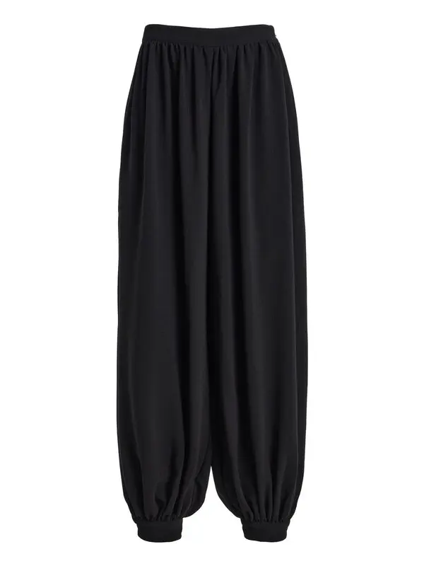 ROTATE BY BIRGER CHRISTENSEN Balloon Pleated Jersey Pants - Black