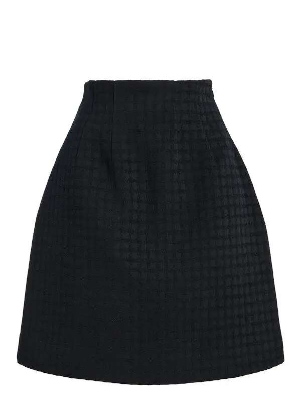 TOTEME Curved Cotton-blend Mini Skirt - Multi