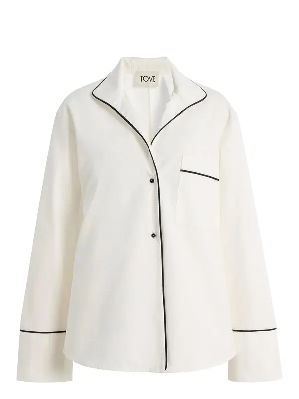 Tove Sylvie Collared Cotton Shirt - White