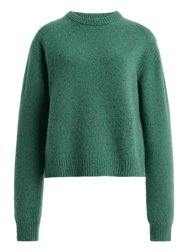 RÓHE Fitted Wool-blend Mouliné Sweater - Green