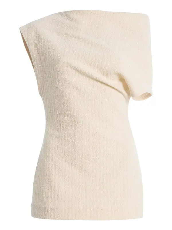 TOTEME Cotton One-shoulder Top - White