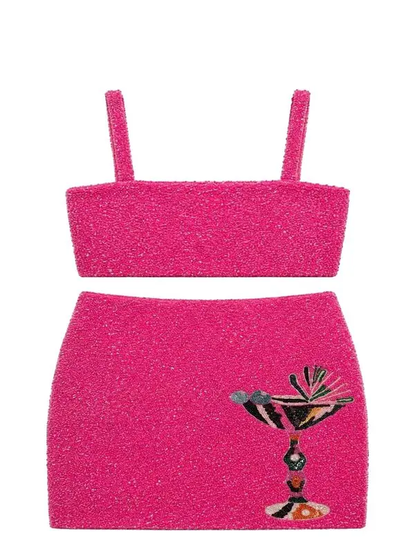LABELFIORA Cocktail Charmer Co- Ord Set - Pink