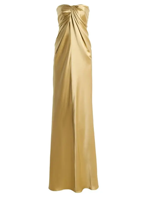 Tove Zenaida Silk Maxi Dress - Gold