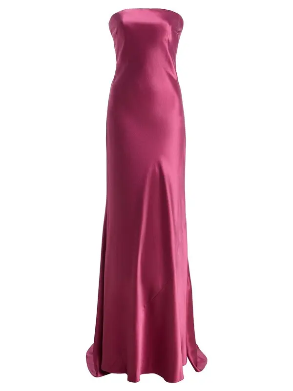 Alejandra Alonso Rojas Satin Gown - Pink