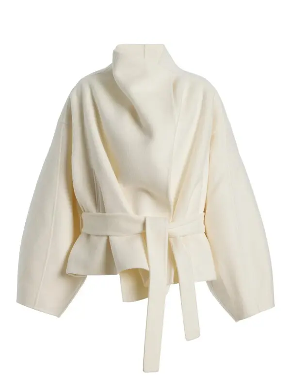 THE FRANKIE SHOP Onelle Reversible Wool-blend Coat - Ivory