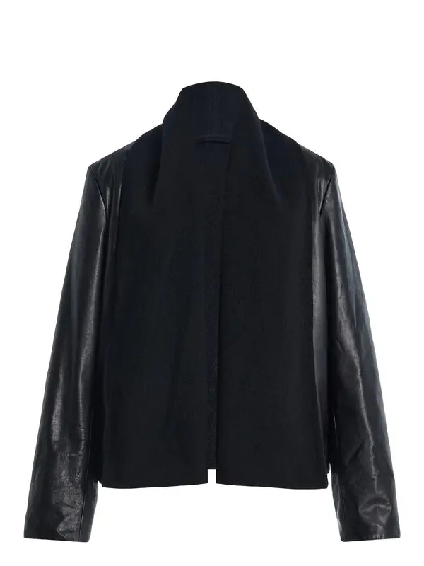 TOTEME Scarf Leather Jacket - Black