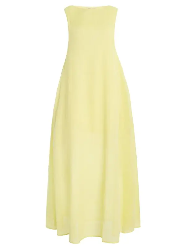 MARRAKSHI LIFE Column Cotton Maxi Dress - Yellow