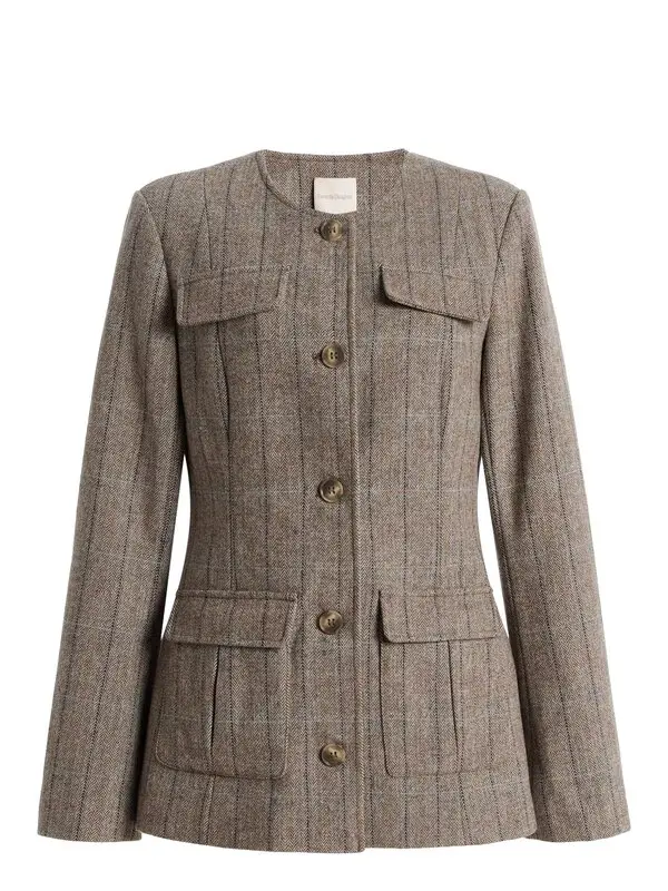FAVORITE DAUGHTER The Spencer Wool-blend Jacket - Grey
