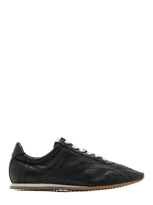 TOTEME Flex Leather Sneakers - Black