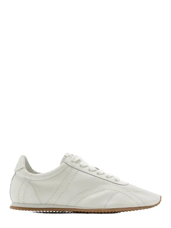 TOTEME Flex Leather Sneakers - Ivory
