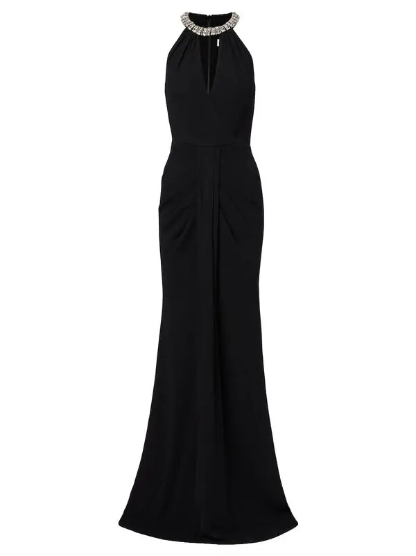 Rebecca Vallance Noemie Embellished Gown - Black