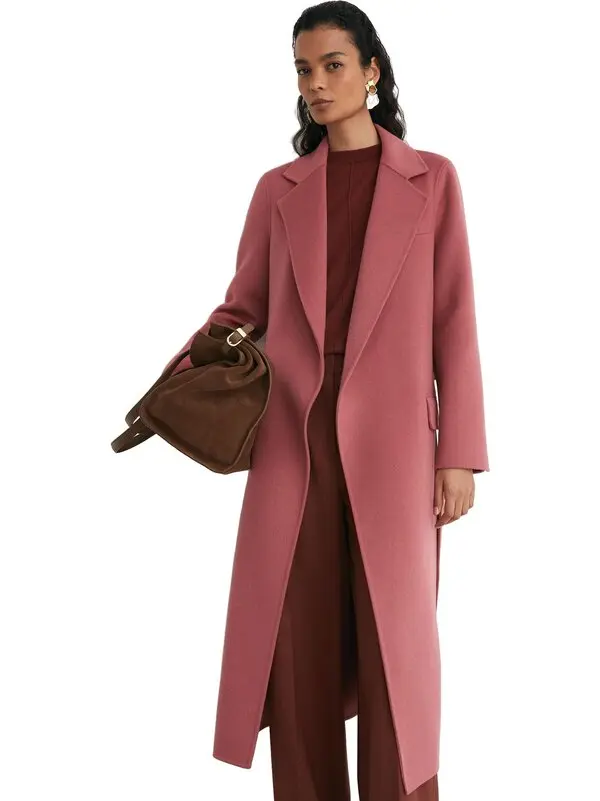 REISS Marlowe Petite Wool-blend Coat - Pink