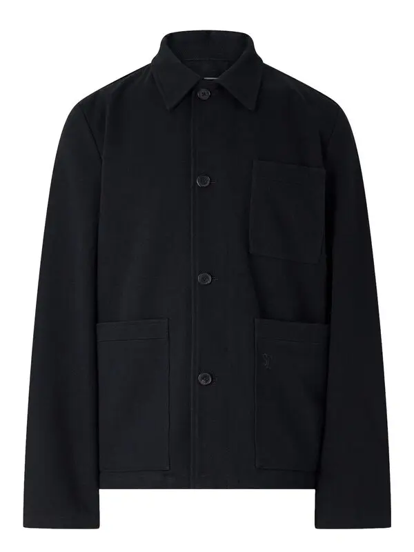 SECOND / LAYER Dubb's Cotton-twill Overshirt - Black