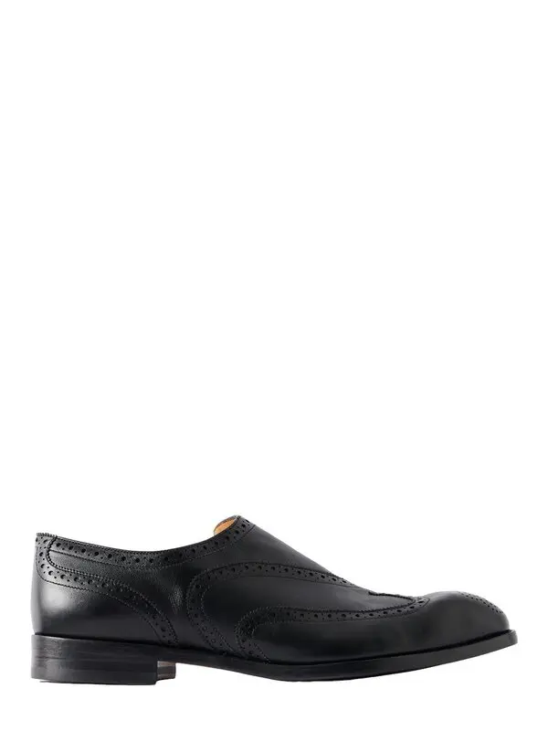 Balenciaga Weston D'orsay Leather Oxford Shoes - Black