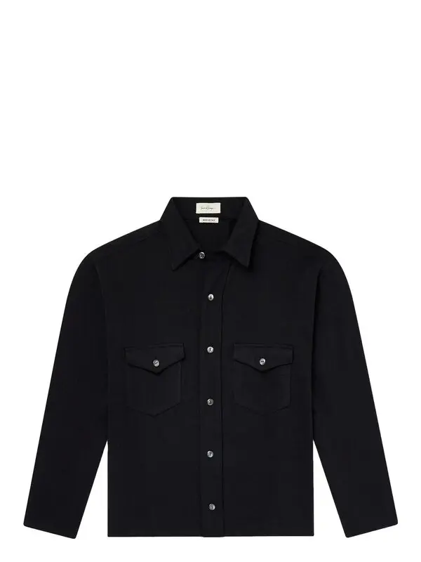 SECOND / LAYER Field Cotton-twill Shirt - Black