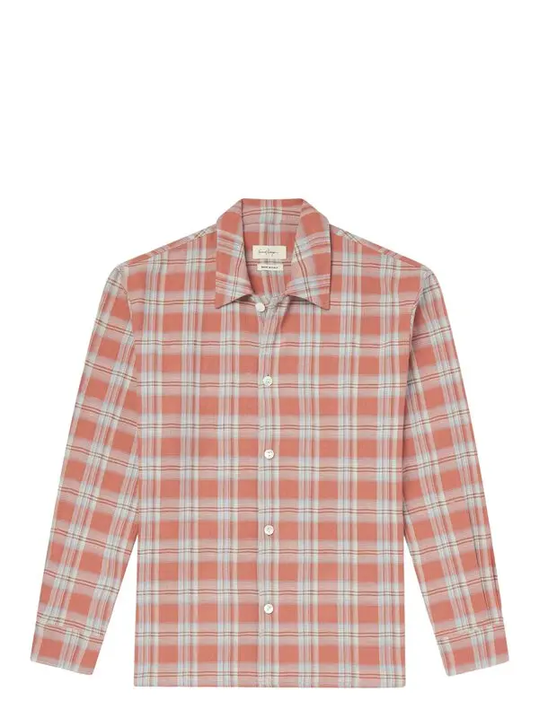 SECOND / LAYER Checked Cotton-flannel Shirt - Red