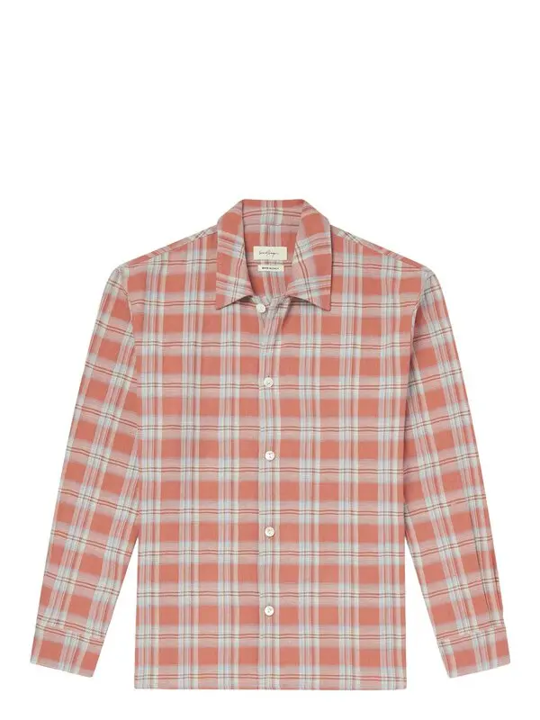 SECOND / LAYER Checked Cotton-flannel Shirt - Red