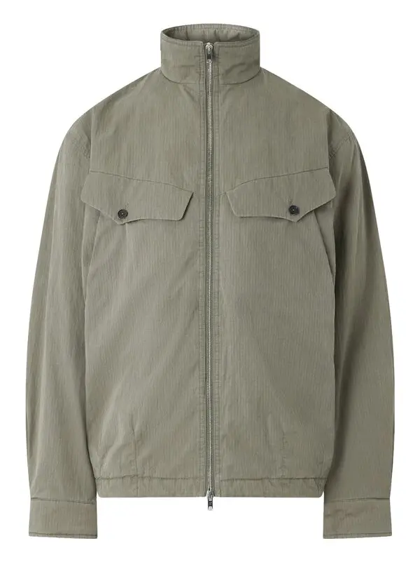 SECOND / LAYER Vet Cotton-blend Ripstop Jacket - Green