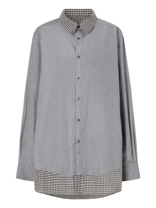 MAISON MARGIELA Double-layer Cotton-jersey Shirt - Gray