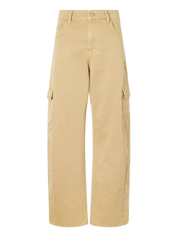 LA LIGNE Cargo Barrel High-waist Wide-leg Jeans - Brown