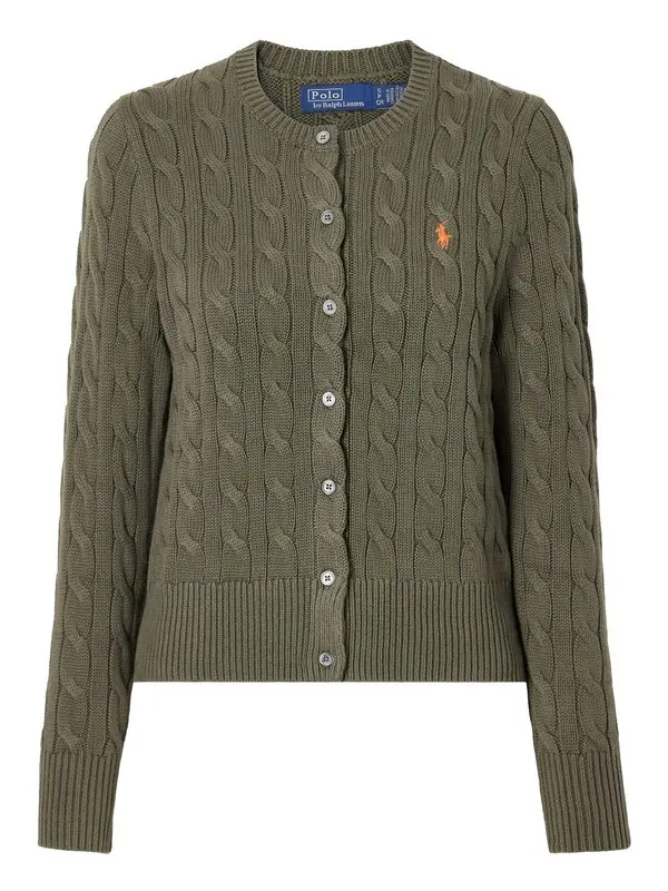 Polo Ralph Lauren Cable-knit Cotton Cardigan - Green