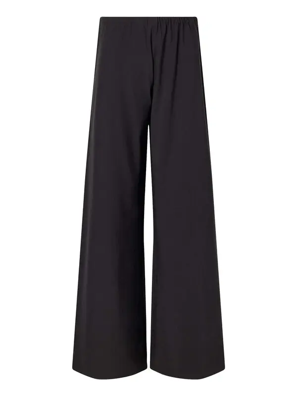 LA LIGNE Colby Cotton-poplin Wide-leg Pants - Black