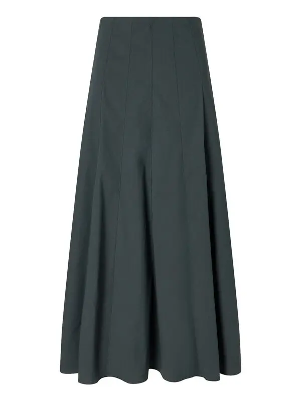 Proenza Schouler White Label Heidi Stretch Cotton-blend Midi Skirt - Green