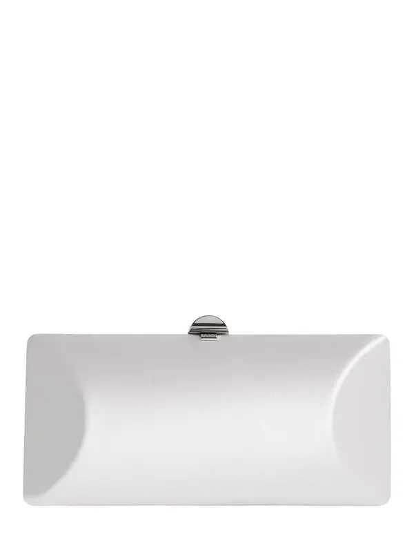 Rodo Satin Tube Plus Clutch Bag - Grey