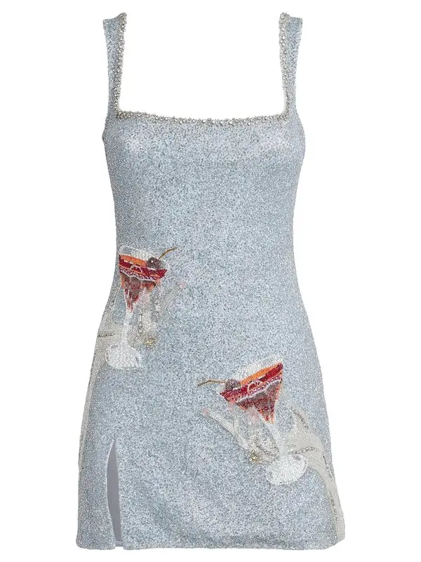 CLIO PEPPIATT Manhattan Mini Dress - Blue