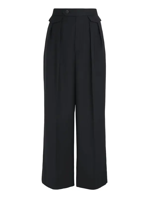 Issey Miyake Wool-blend Honest Ensemble Trousers - Black