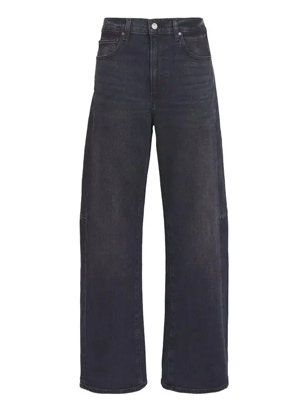 Paige Arellia Skimmer Barrel Jeans - Black