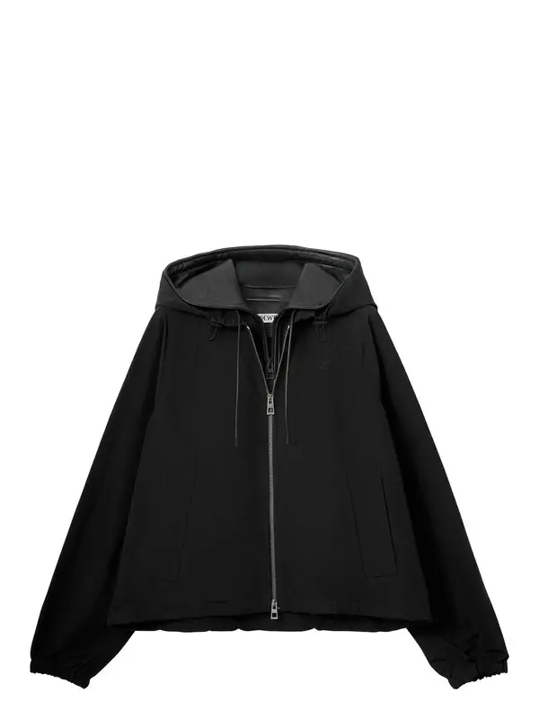 Loewe Technical-cotton Hooded Jacket - Black