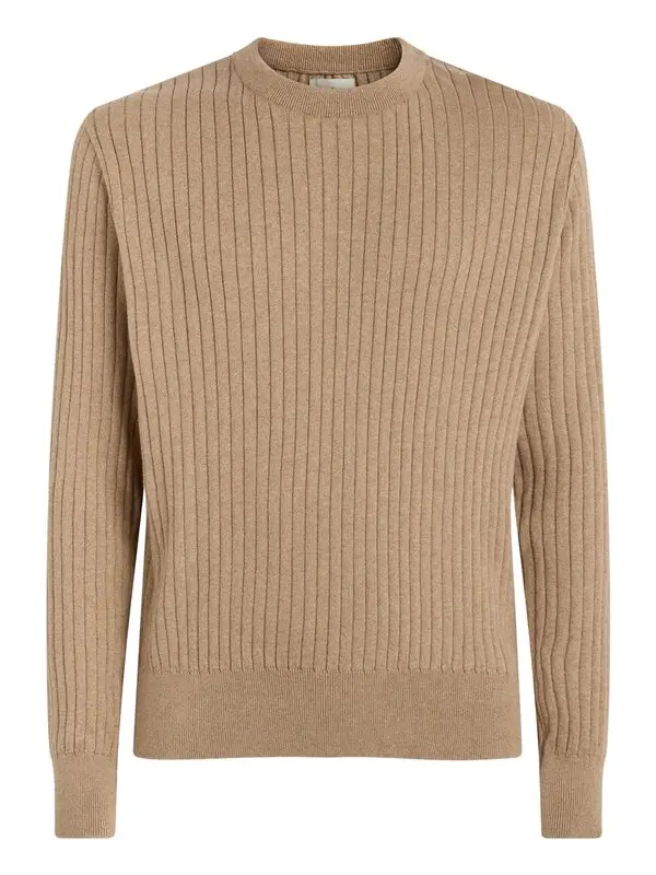 Oliver Peoples Organic Cotton Ribbed Blenheim Sweater - Brown