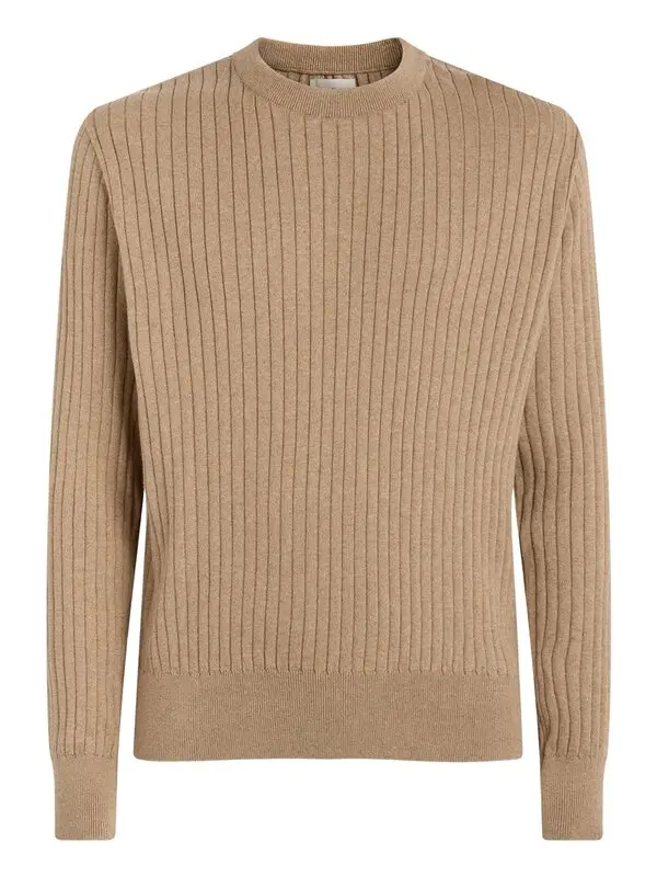 Oliver Peoples Organic Cotton Ribbed Blenheim Sweater - Brown