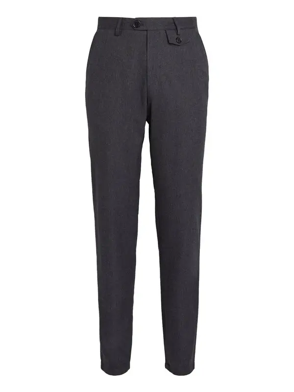 Oliver Peoples Cotton-wool Fishtail Westerman Trousers - Grey
