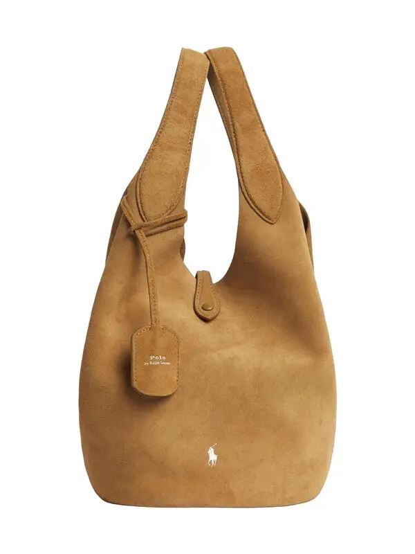 Polo Ralph Lauren Medium Suede Polo Play Tote Bag - Brown