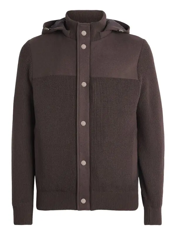 FIORONI CASHMERE Virgin Wool Down Jacket - Black