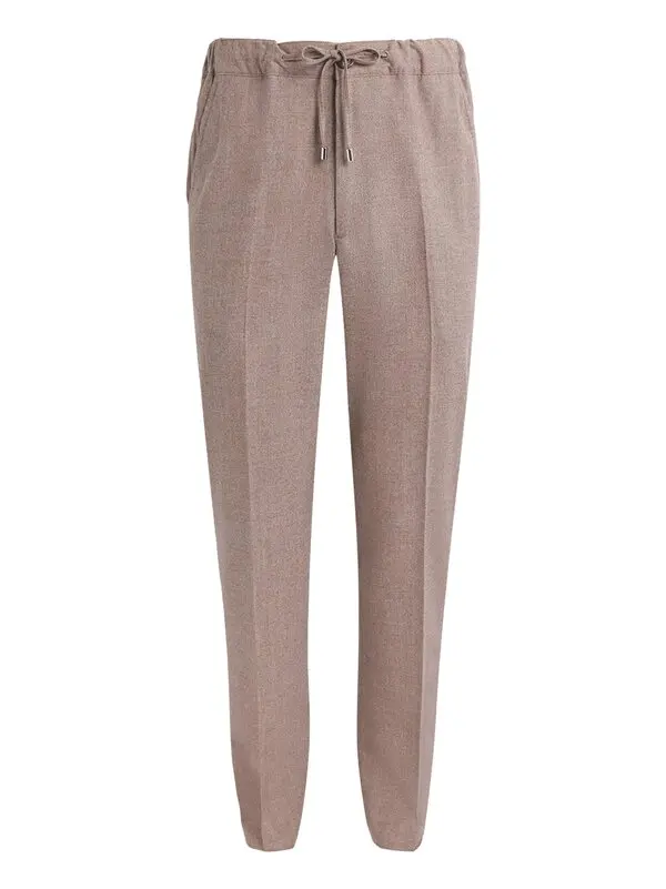 FIORONI CASHMERE Virgin Wool Straight Chinos - Beige