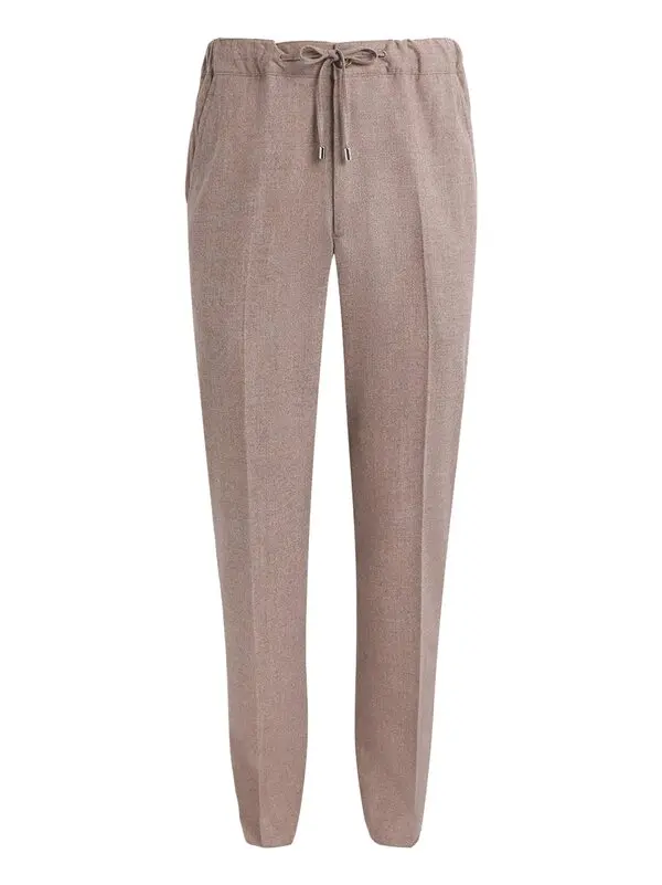 FIORONI CASHMERE Virgin Wool Straight Leg Chinos - Beige