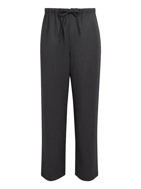 LE17SEPTEMBRE Wool-blend Drawstring Trousers - Grey