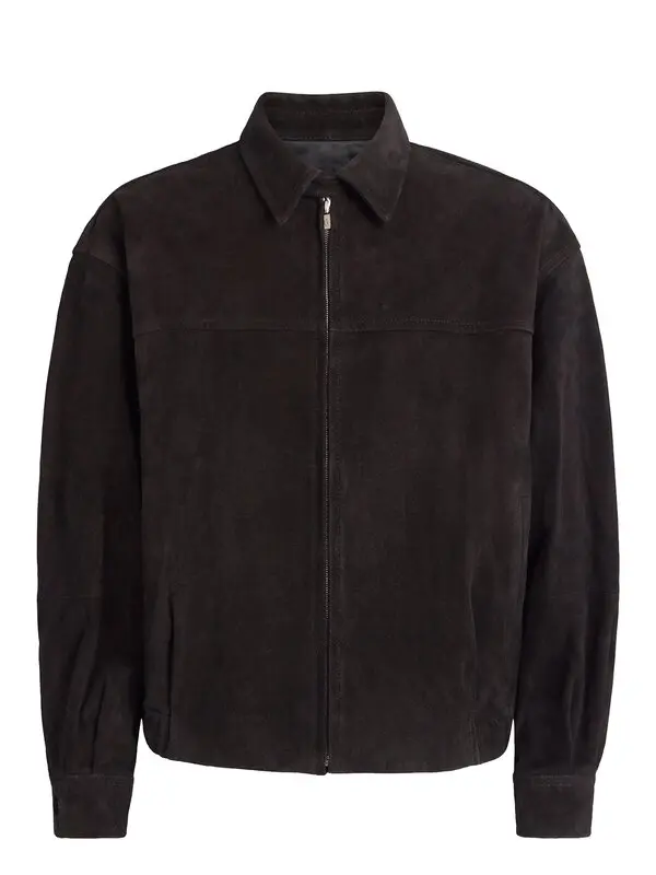 LE17SEPTEMBRE Suede Blouson Jacket - Black