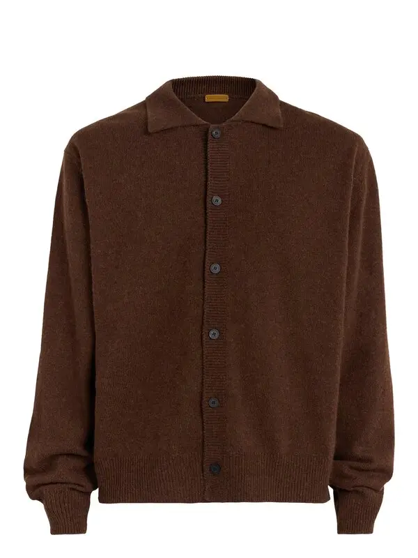 LE17SEPTEMBRE Wool-alpaca Collar Cardigan - Brown
