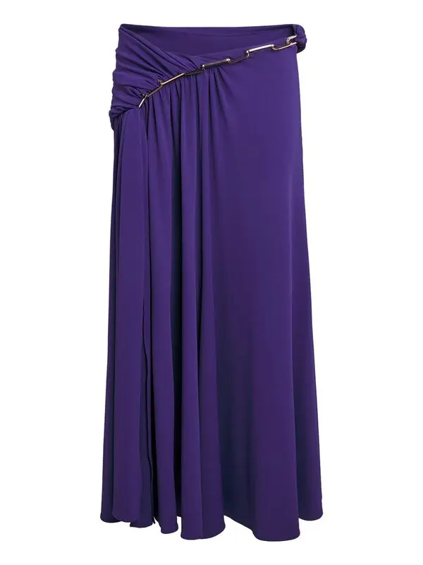 Rabanne Draped Chain Midi Skirt - Purple