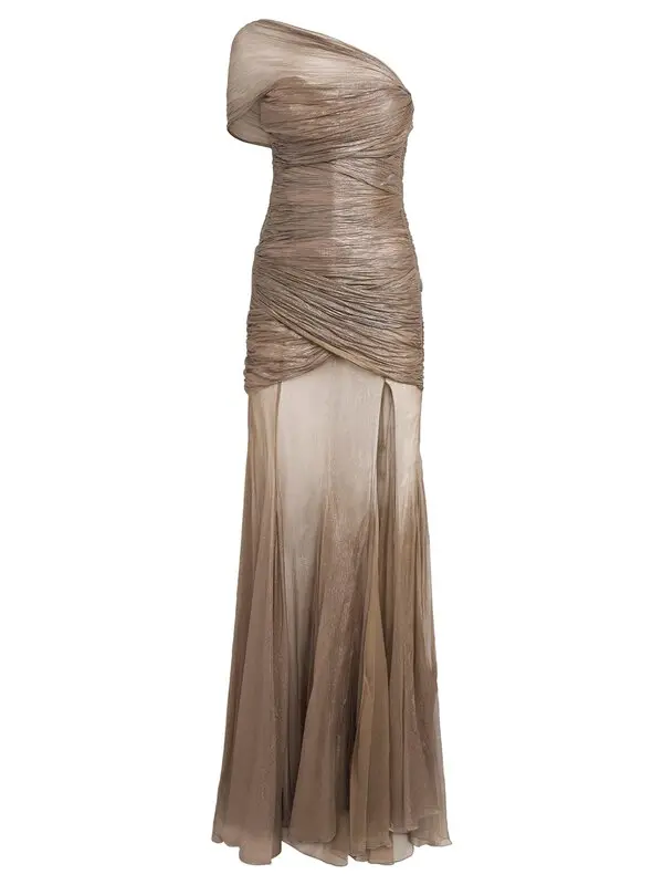 MARIA LUCIA HOHAN Silk Marimar Gown - Brown
