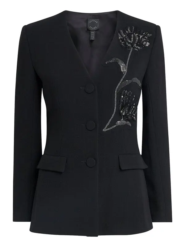 Huishan Zhang Wool Brynn Blazer - Black