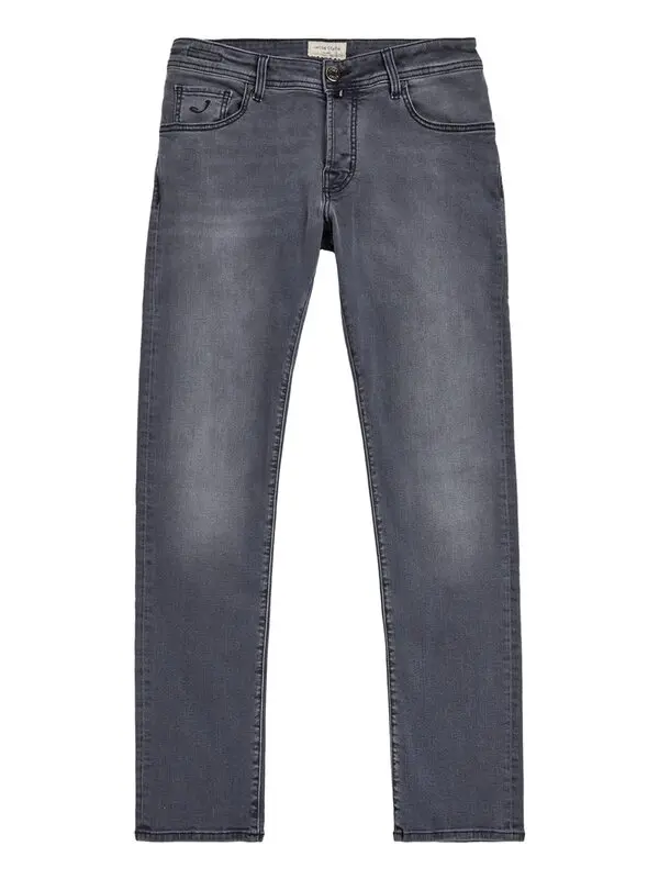 Jacob Cohen Pony Hair-patch Nick Slim Jeans - Black