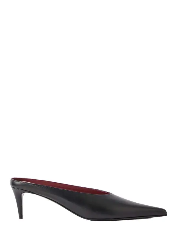 Magda Butrym Leather Mules - Black