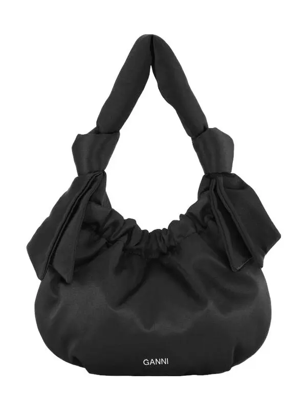 GANNI Occasion Small Hobo Bag - Black